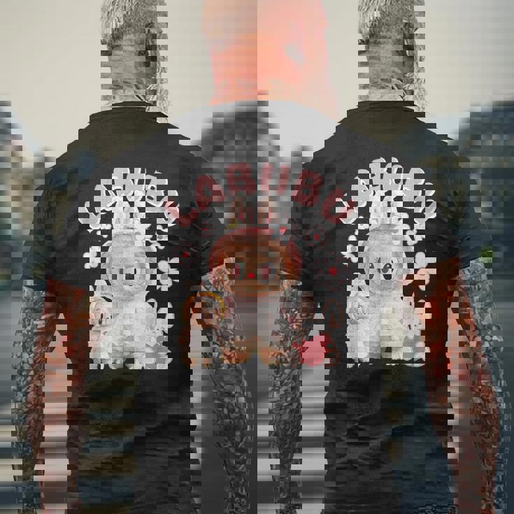 Labubu Cute Labubu The Monsters Pink Meme Men's T-shirt Back Print ...