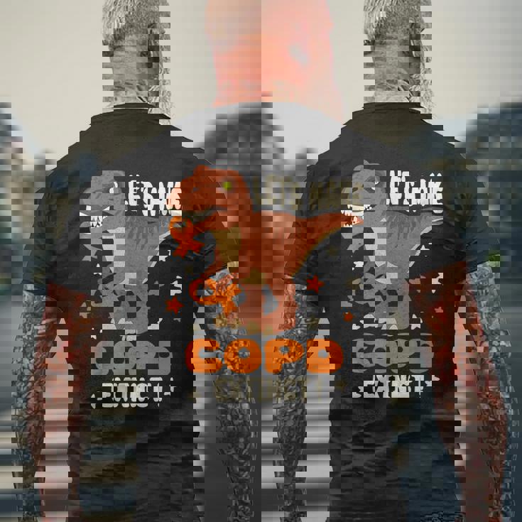 T-Rex Let's Make Copd Awareness Extinct Orange Ribbon Men's T-shirt ...