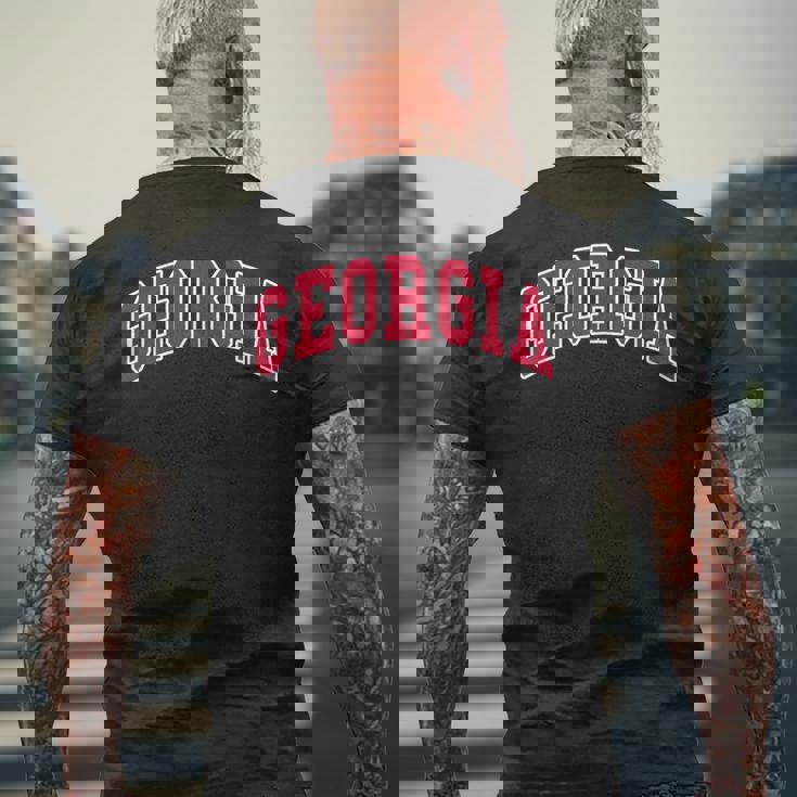 Georgia Throwback Classic Men's T-shirt Back Print - Monsterry