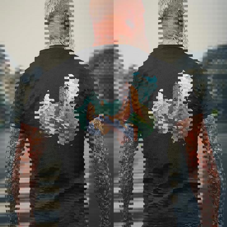 Gran Muralla De China Dentro Mapa De China Camiseta Hombre Estampado ...