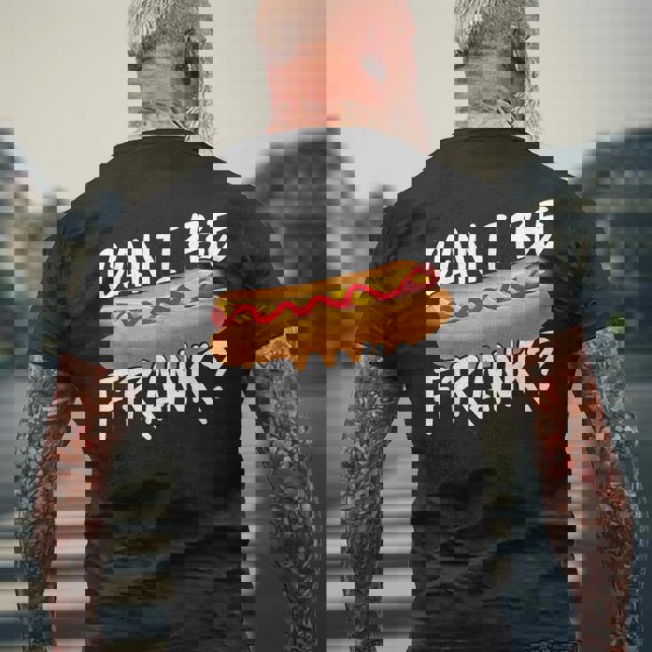 Hot Dog Adult Pun Can I Be Frank Men's T-shirt Back Print - Monsterry