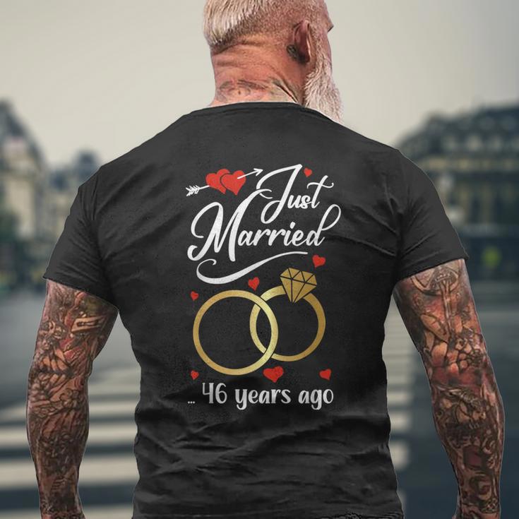 Just Married 46 Years Ago 46Th Wedding Anniversary Party Men's T-shirt ...