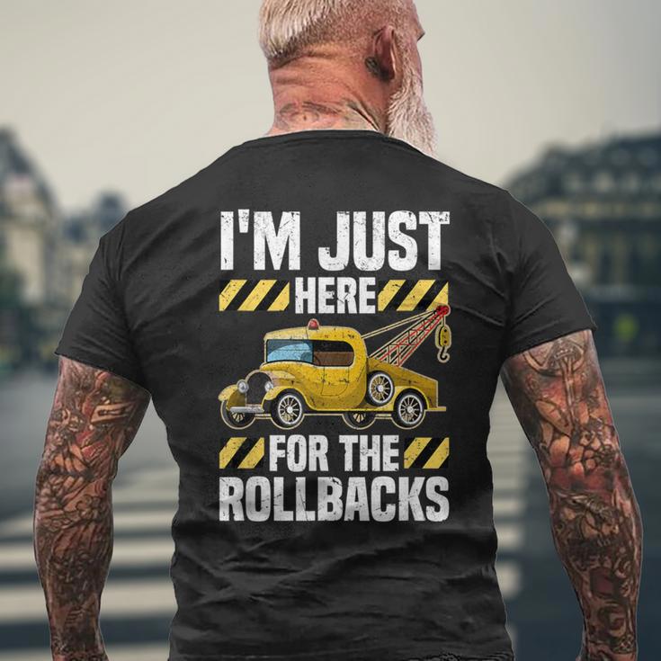 Just Here For The Rollbacks Wrecker Tow Truck Driver Men's T-shirt Back ...