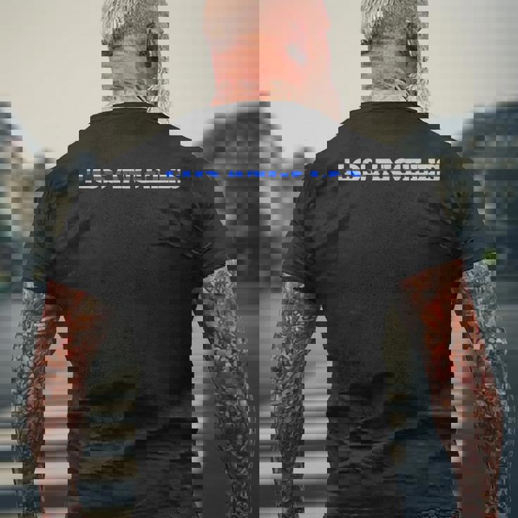 Los Angeles Thin Blue Line Police Officer Lapd Men's T-shirt Back Print ...