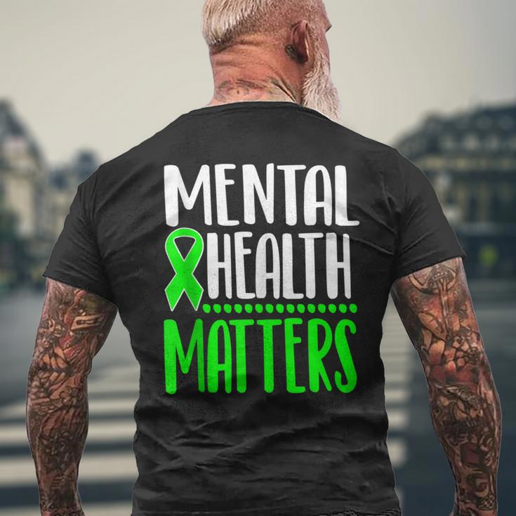 Mental Health Awareness Ribbon Green Anxiety Depression Men's T-shirt ...