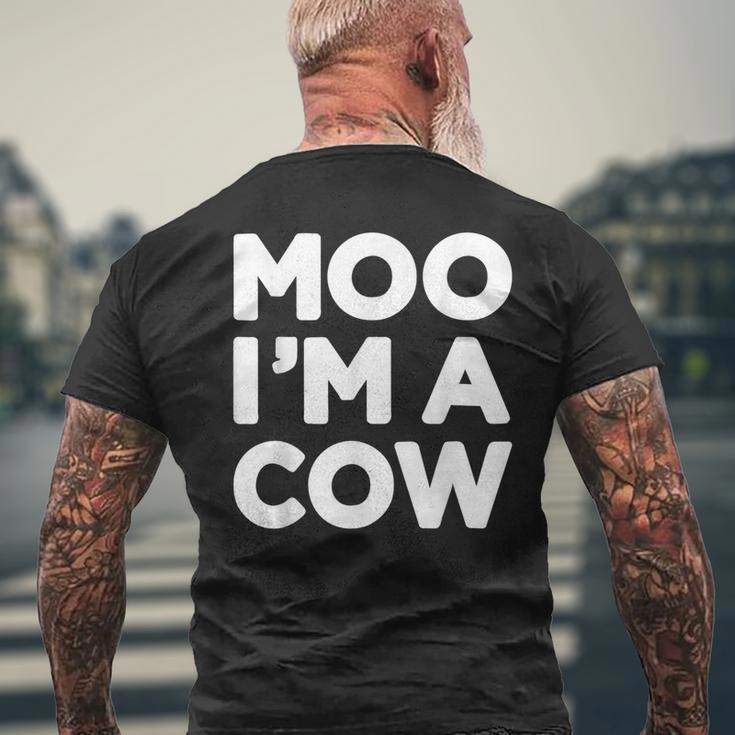 Moo Im A Cow Lazy Costume For Halloween Party Men's T-shirt Back Print ...
