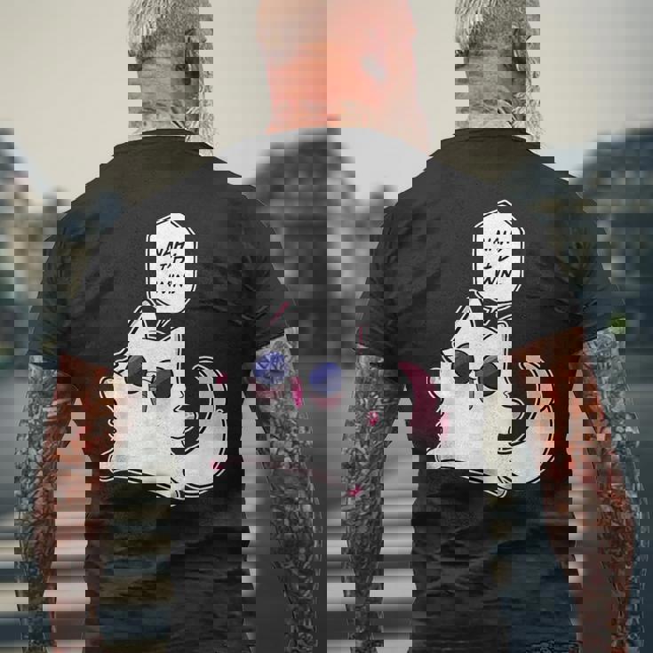 Nah I'd Win Gojo Cat Meme Men's T-shirt Back Print - Seseable