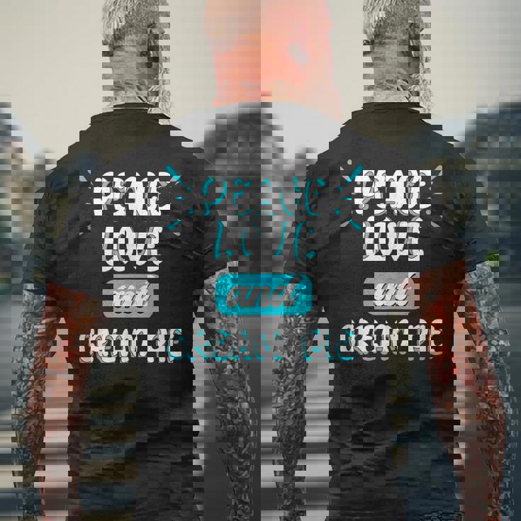 Peace Love And Cream Pie Peace Sign Pastries Custard Pie Men's T-shirt ...