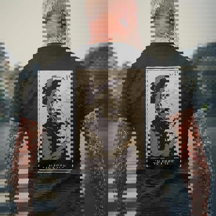 The Plague Doctor Tarot Card Occult Gothic Satanic Men's T-shirt Back ...