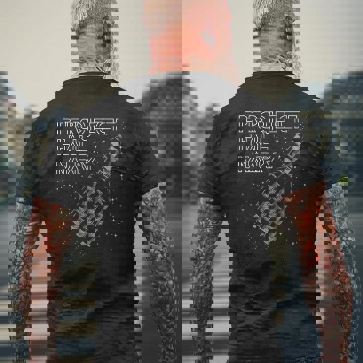 Project Hail Mary Space Rocket Ship Men's T-shirt Back Print | Mazezy