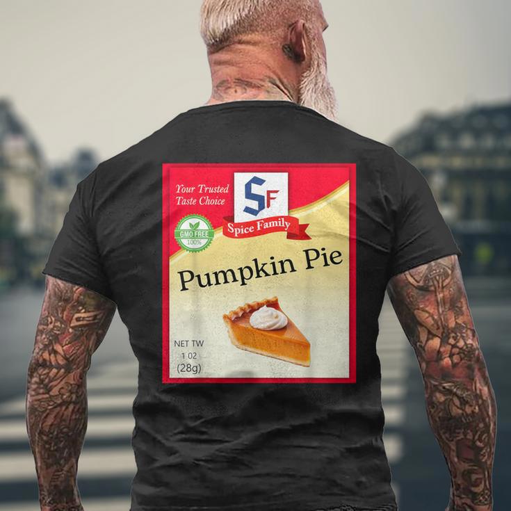 Pumpkin Pie Condiment Costume Holiday Spice Costumes Men's T-shirt Back ...