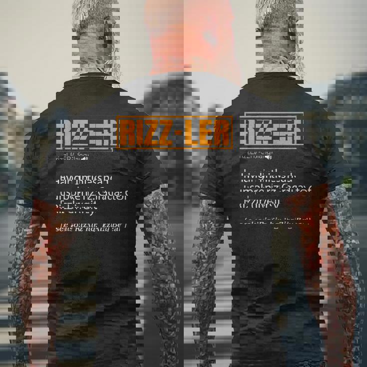 Rizzler Definition Meme Quote Gen Z Rizz Up Men's T-shirt Back Print ...