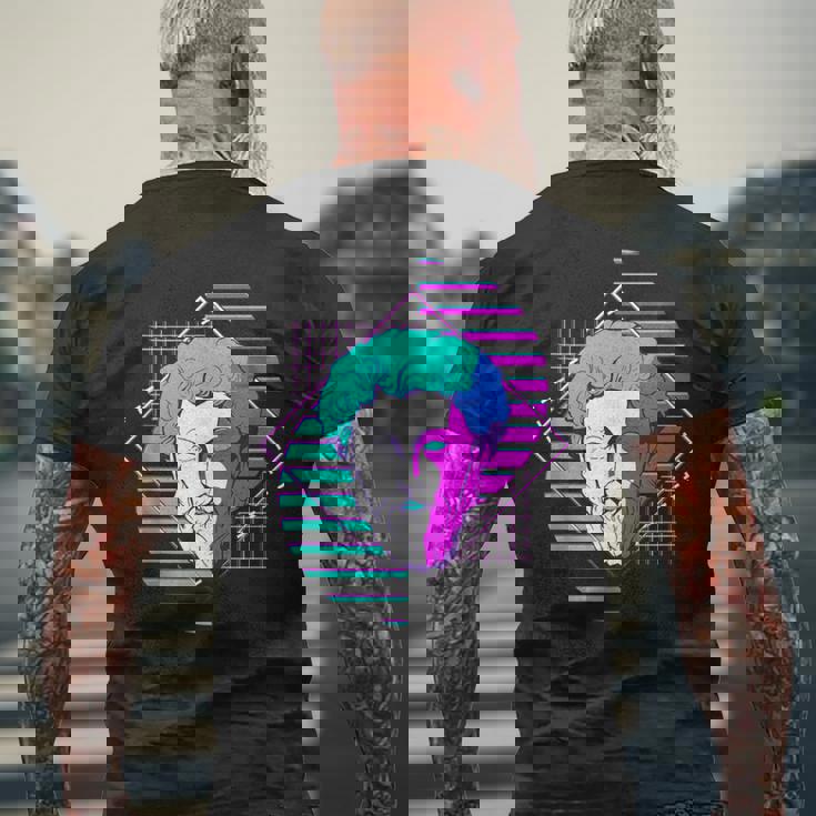 Roman Empire In Retrowave And Roman Head Statue In Vaporwave Men's T ...