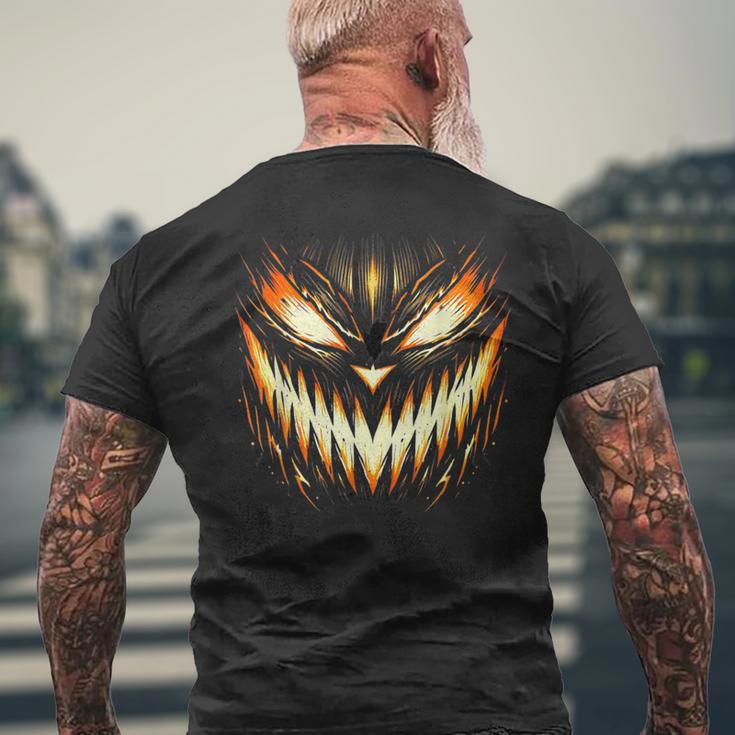 Scary Jack O Lantern Face Carved Pumpkin Halloween Costume Men's Back ...
