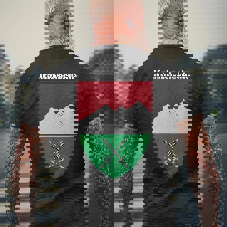 School Of Infantry Infs German Army Emblem Badge Men's T-shirt Back ...