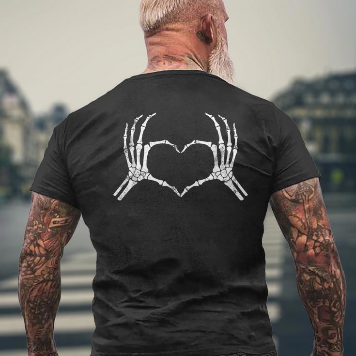 Skeleton Hands Heart Halloween Costume Party Men's T-shirt Back Print ...