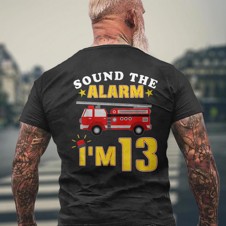 Sound The Alarm I'm 13 Year Old Fire Truck 13 Birthday Men's T-shirt ...