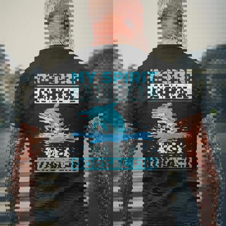 My Spirit Animal Has A Dorsal Fin Beach Vacation Dolphin Men's Back ...