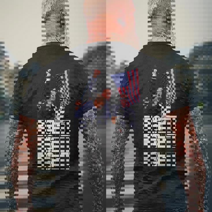 Trump Fight Fight Fight Trump Defiant Trump Shot Fist Pump Men's T ...