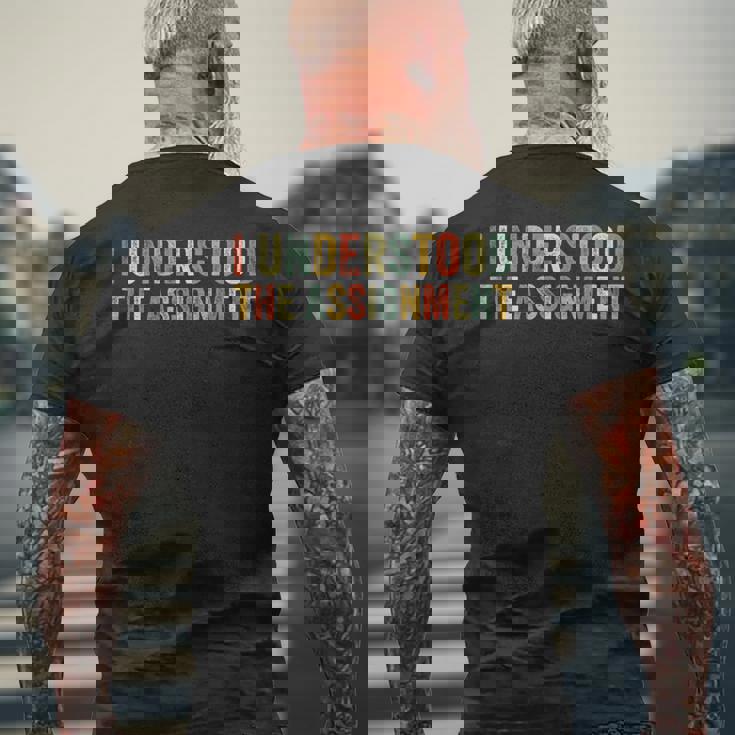 I Understood The Assignment Meme Popular Culture Trend Men's T-shirt ...