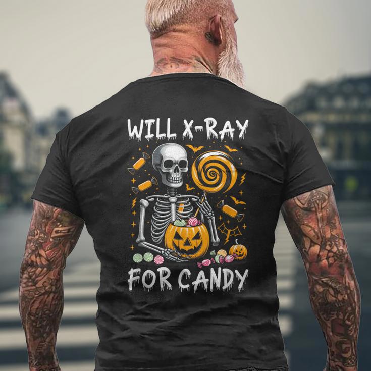 Will X-Ray For Candy Cute Halloween Skeleton Candy Radiology Men's Back ...