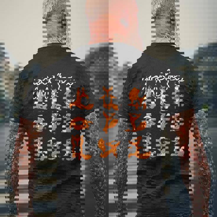 Yoga Fox Poses Yogi Pose Mindful Asanas Meme Men's T-shirt Back Print ...