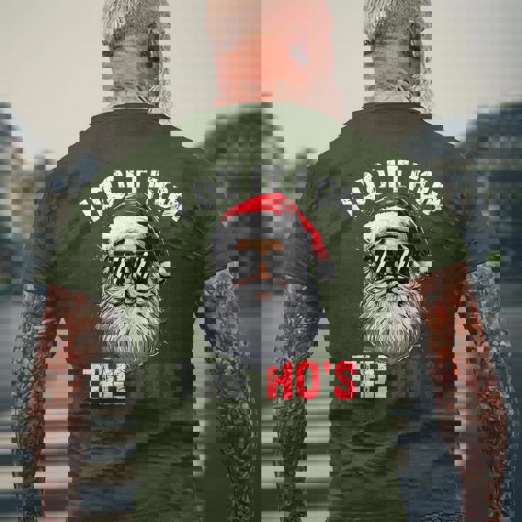 I Do It For The Hos Inappropriate Christmas Santa Face Men's T-shirt ...