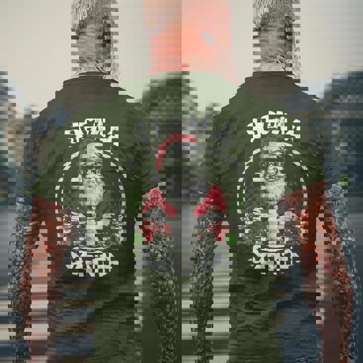 Sigma Claus Vintage Cool Santa Meme Sigma Christmas Men's T-shirt Back ...