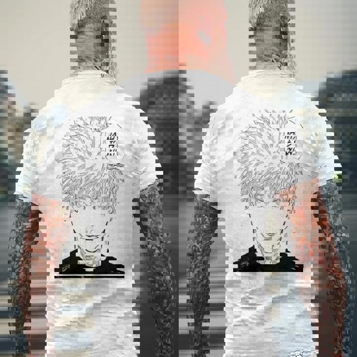 Anime Meme Nah I'd Win Reference Gojo Men's T-shirt Back Print | Mazezy