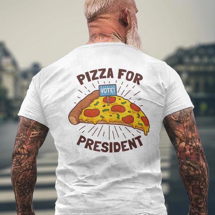 Pizza For President 2024 Presidential Election Men's T-shirt Back Print ...
