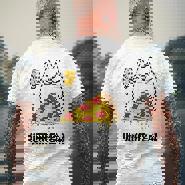 Purrrmesan Cat Cheese Parmesan Men's T-shirt Back Print - Monsterry