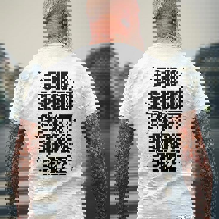 Skibidi Rizz Gyatt Ohio Sigma Rizzler Toilet Meme Men's T-shirt Back ...