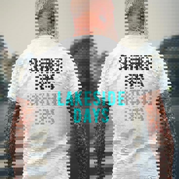 Summer Rays Lakeside Days Vintage Party Meme Quote Men's T-shirt Back ...