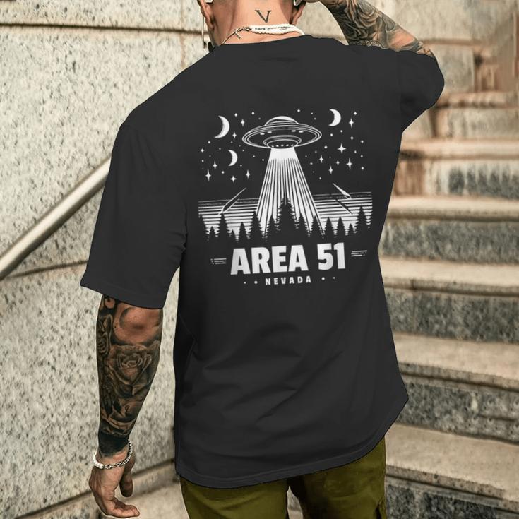 Area 51 Nevada Ufo Alien Storm Area 51 Men's T-shirt Back Print - Seseable