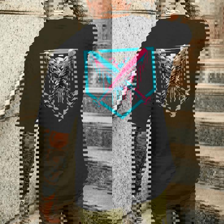 Baseball Home Plate Drip Boys Baseball Bat Baseball Drip Men's T-shirt ...