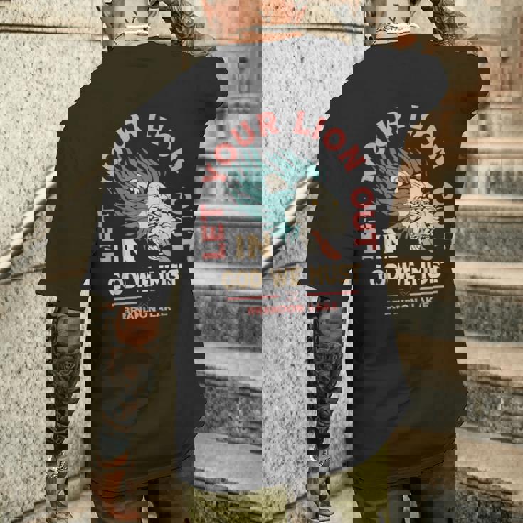 Brandon Let Your Lion Out We Must Merch Lake Men's T-shirt Back Print ...