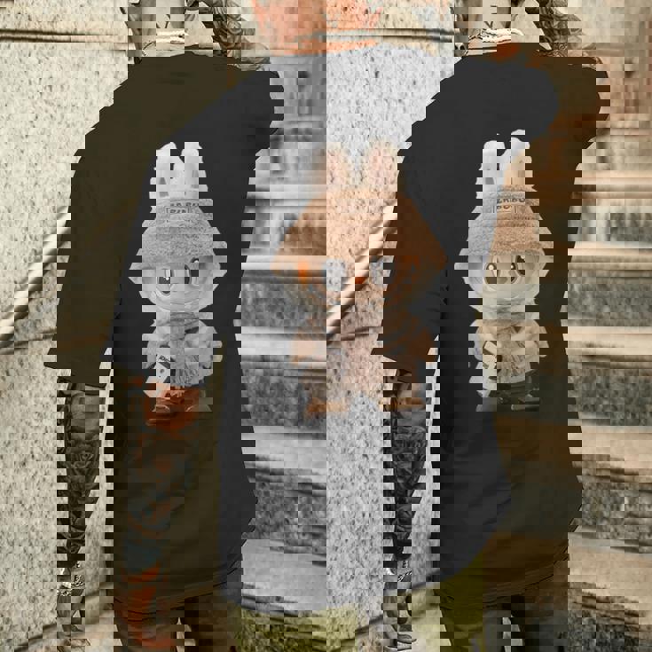 Cute Labubu Classic Pose Fun Labubu Lover Men's T-shirt Back Print ...