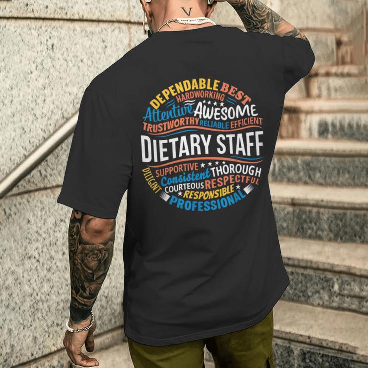 Dietary Appreciation Staff Food Service Dietary Week Men's T-shirt Back ...