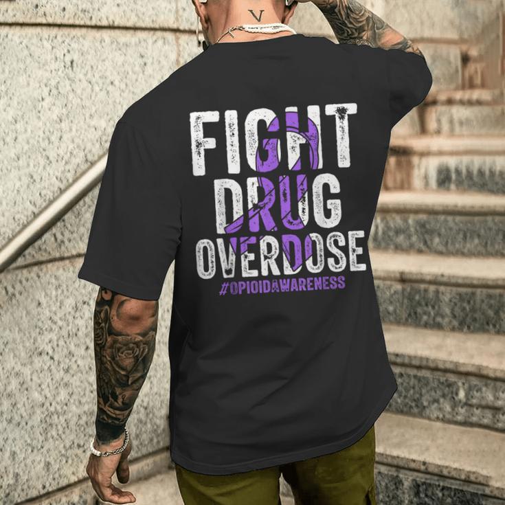 Fight Drug Overdose Purple Ribbon Opioid Overdose Awareness Men's T ...