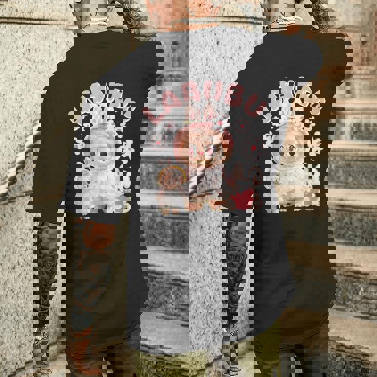 Labubu Cute Labubu The Monsters Pink Meme Men's T-shirt Back Print ...