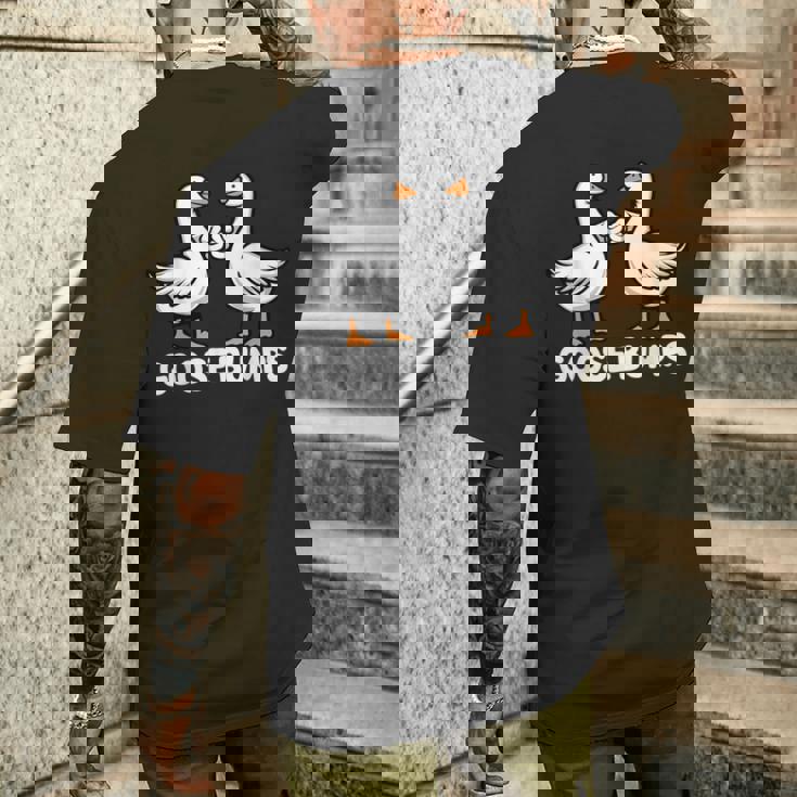 Goose Bumps Pun Bff Goosebumps Geese Humor Men's T-shirt Back Print ...