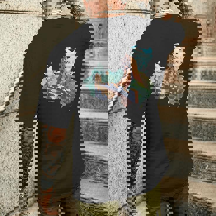 Gran Muralla De China Dentro Mapa De China Camiseta Hombre Estampado ...