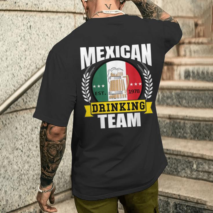 Mexican Drinking Team Mexico Flag Beer Party Idea Men's T-shirt Back ...