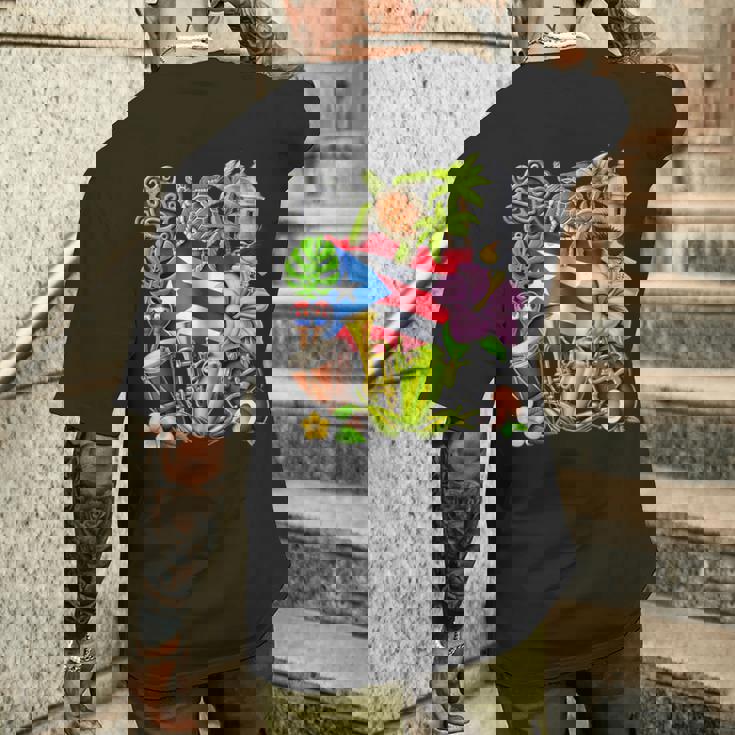 Puerto Rico Boricua Coqui Frog Taino Sun Puerto Rican Flag Men's T ...