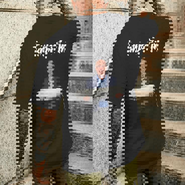 Tampon Tim Tim Walz Joke Men's T-shirt Back Print | Mazezy