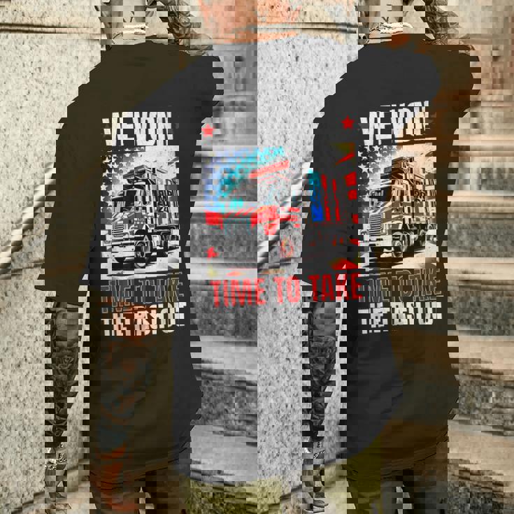 Trump 2024 We Won Wins Victory Inauguration 2025 Garbage Men's T-shirt ...