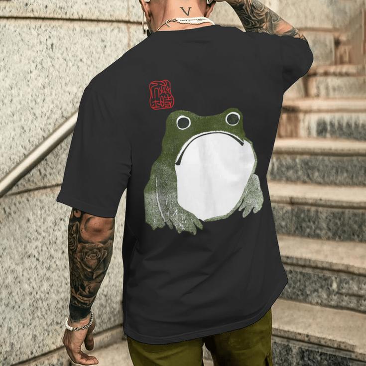 Unhappy Grumpy Unimpressed Japanese Frog Toad Men's T-shirt Back Print ...