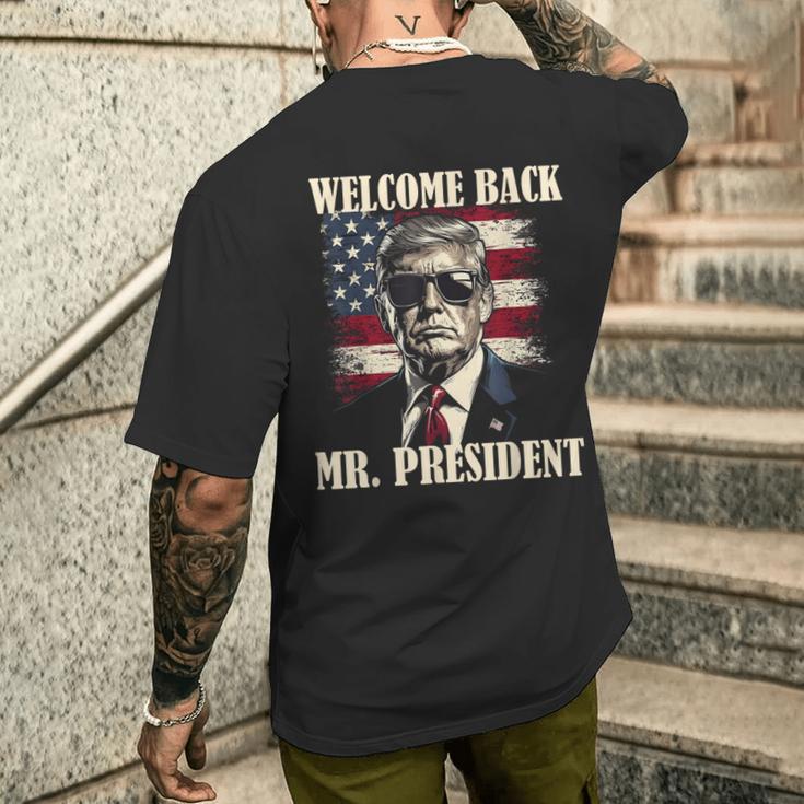 Welcome Back Mr President Donald Trump Victory Men's Back Print T-Shirt ...