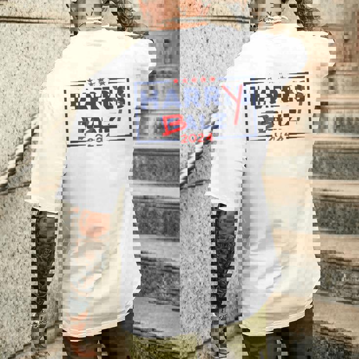 Harris Walz 24 Harry Balz 2024 Meme Democratic On Back Men's T-shirt ...