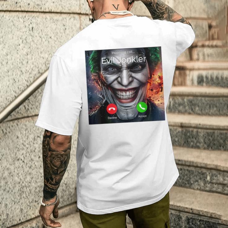 Humor Horror Incoming Call From Evil Jonkler Halloween Men's T-shirt ...